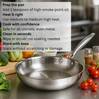 TitanCore® - A Pure Titanium Pan that stays Nonstick without Coatings